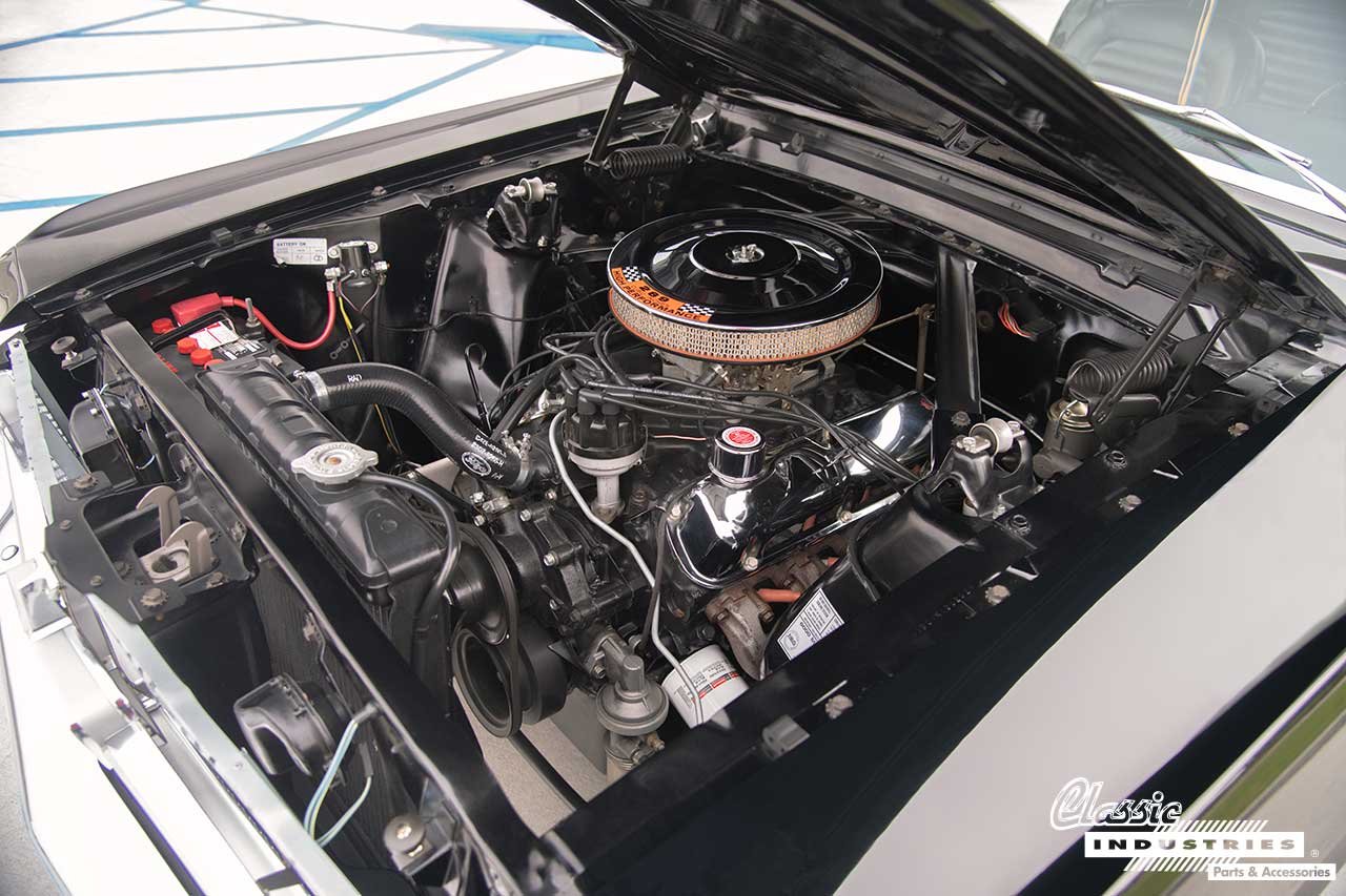 An Early 1965 K-Code Notchback Ford Mustang in Raven Black Restored