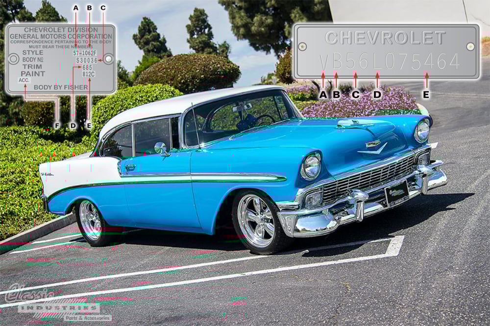 1955-57 Chevy VIN Decoder & Trim Tag Decoder